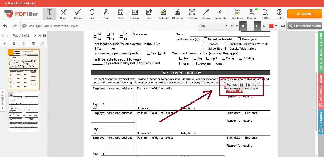 Add Date to PDF in SharePoint | pdfFiller
