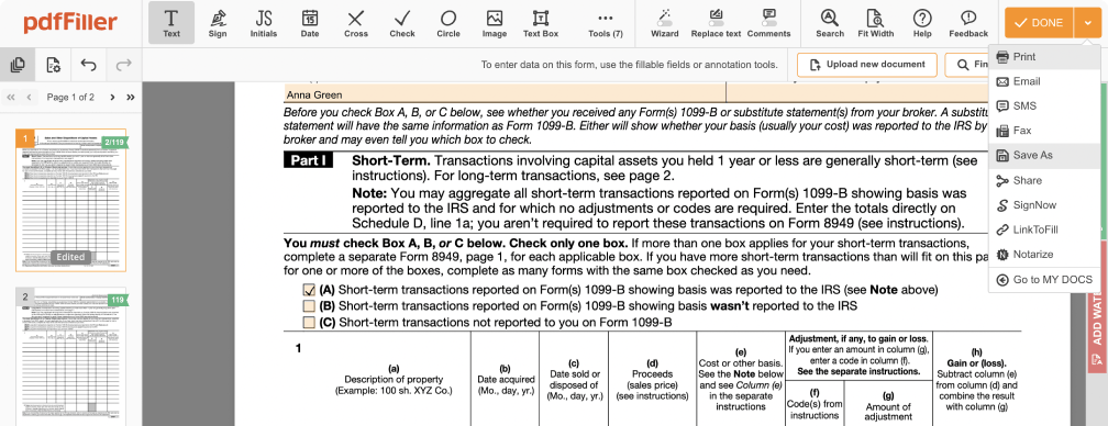 Fill out your cryptocurrency tax forms with pdfFiller