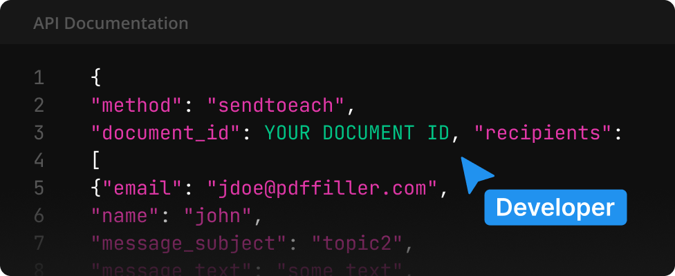Edit PDF Documents using API - pdfFiller