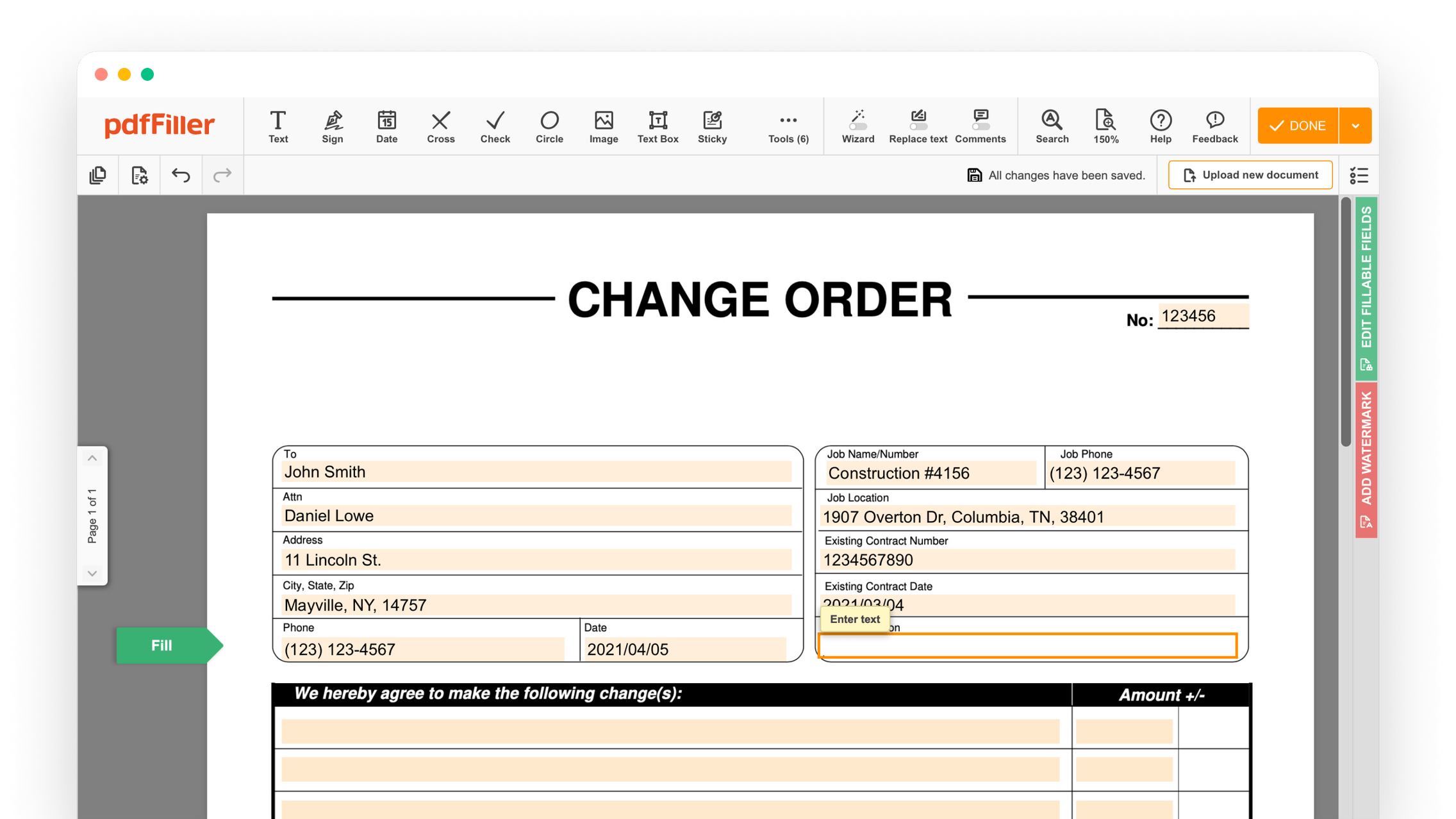 Change order approval workflow | pdfFiller