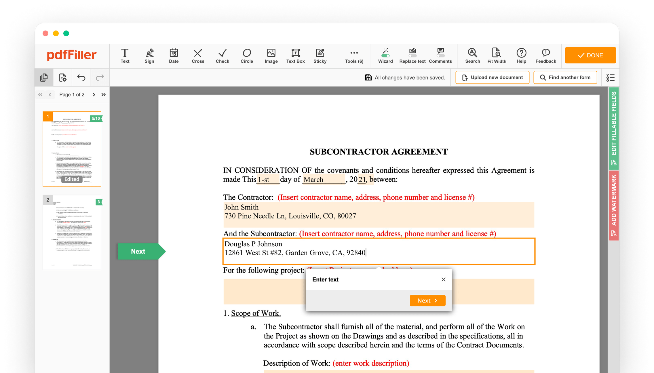 Subcontractors Onboarding Workflow Pdffiller