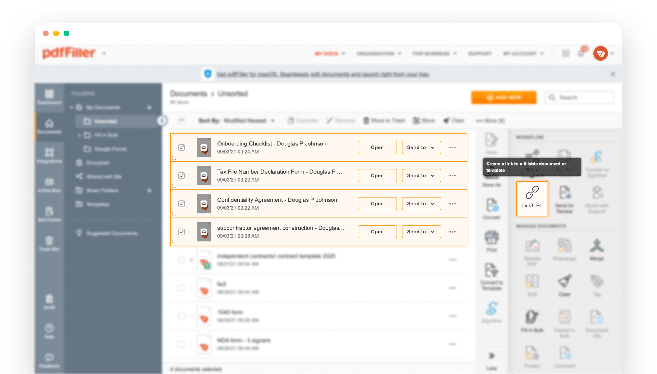Subcontractors onboarding workflow | pdfFiller