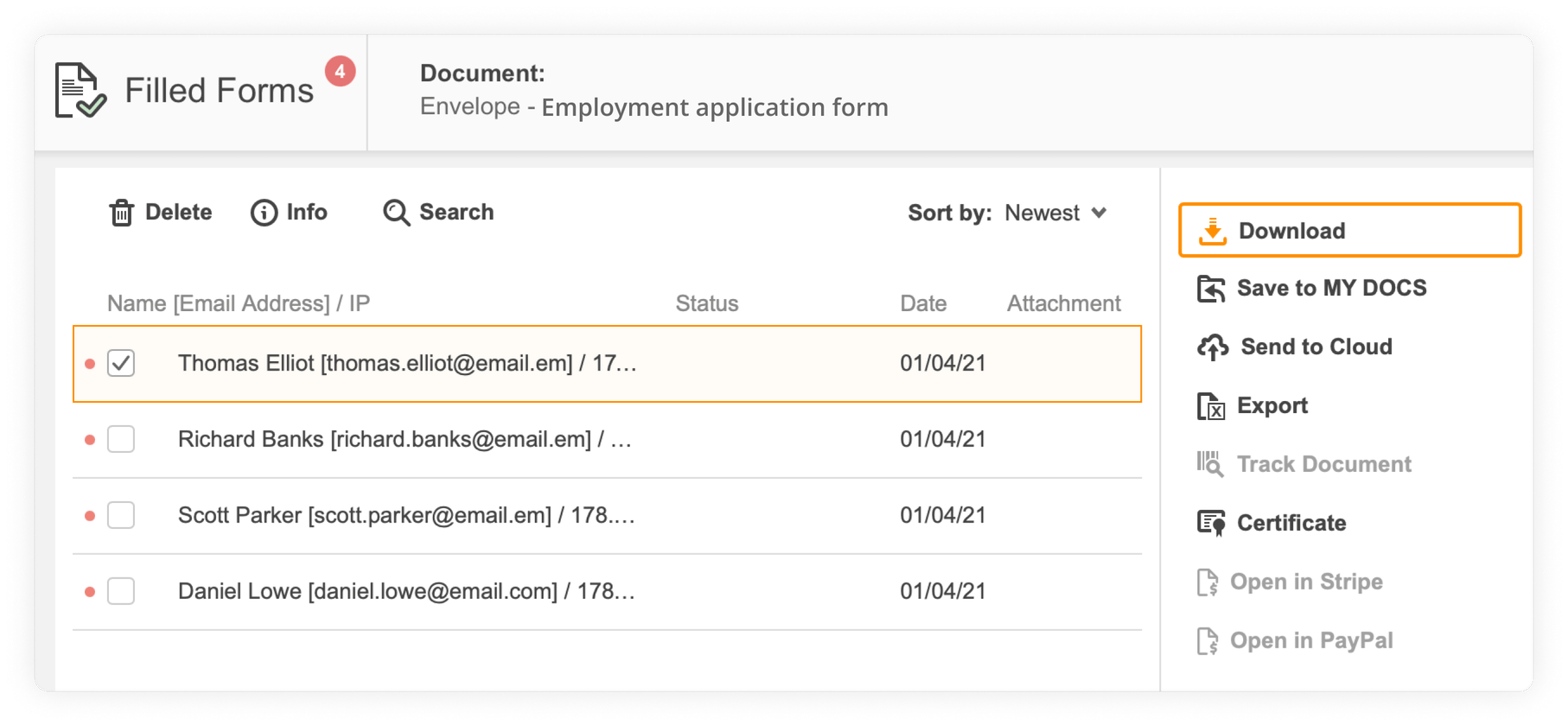 Employee hiring workflow | pdfFiller