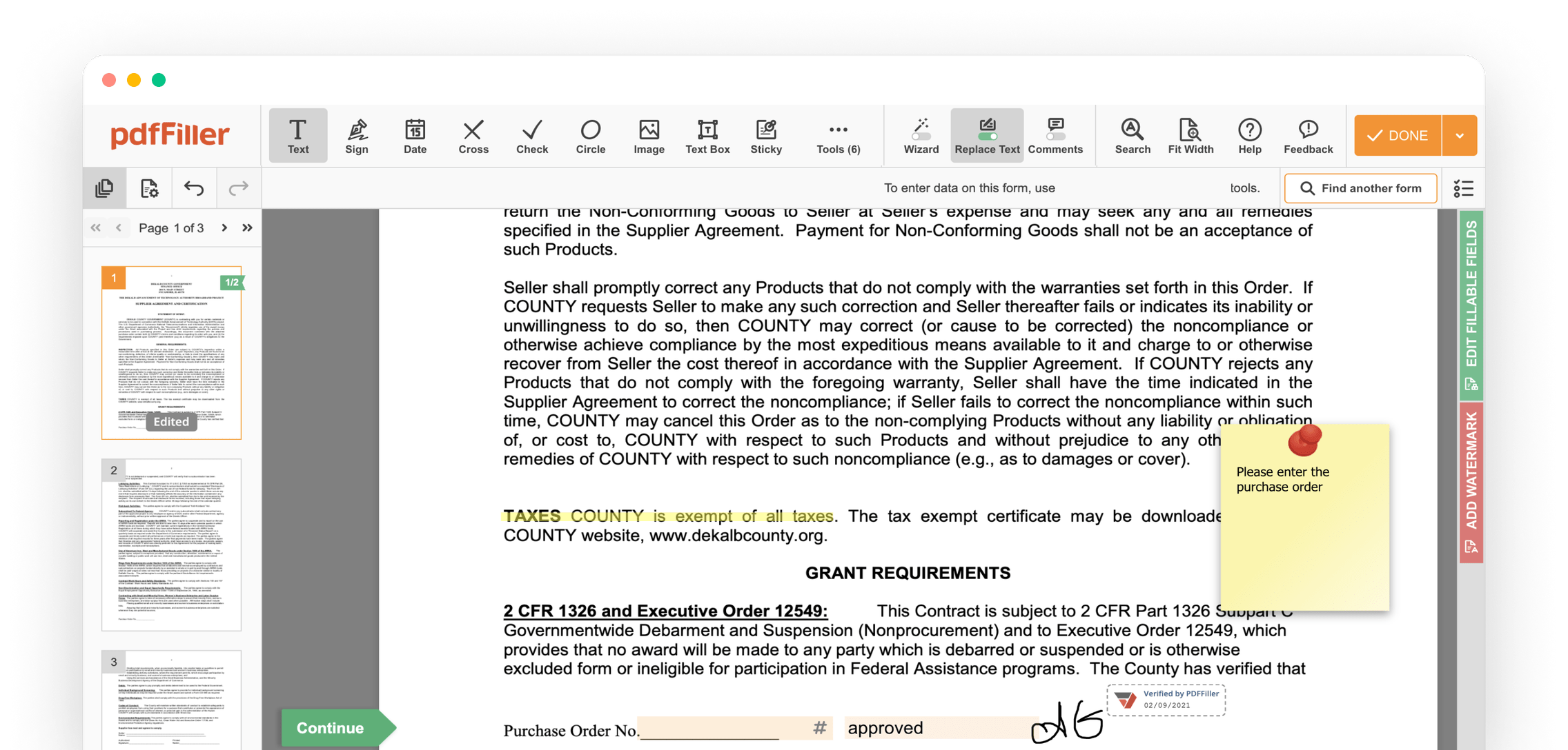 Legal supplier agreements workflow | pdfFiller