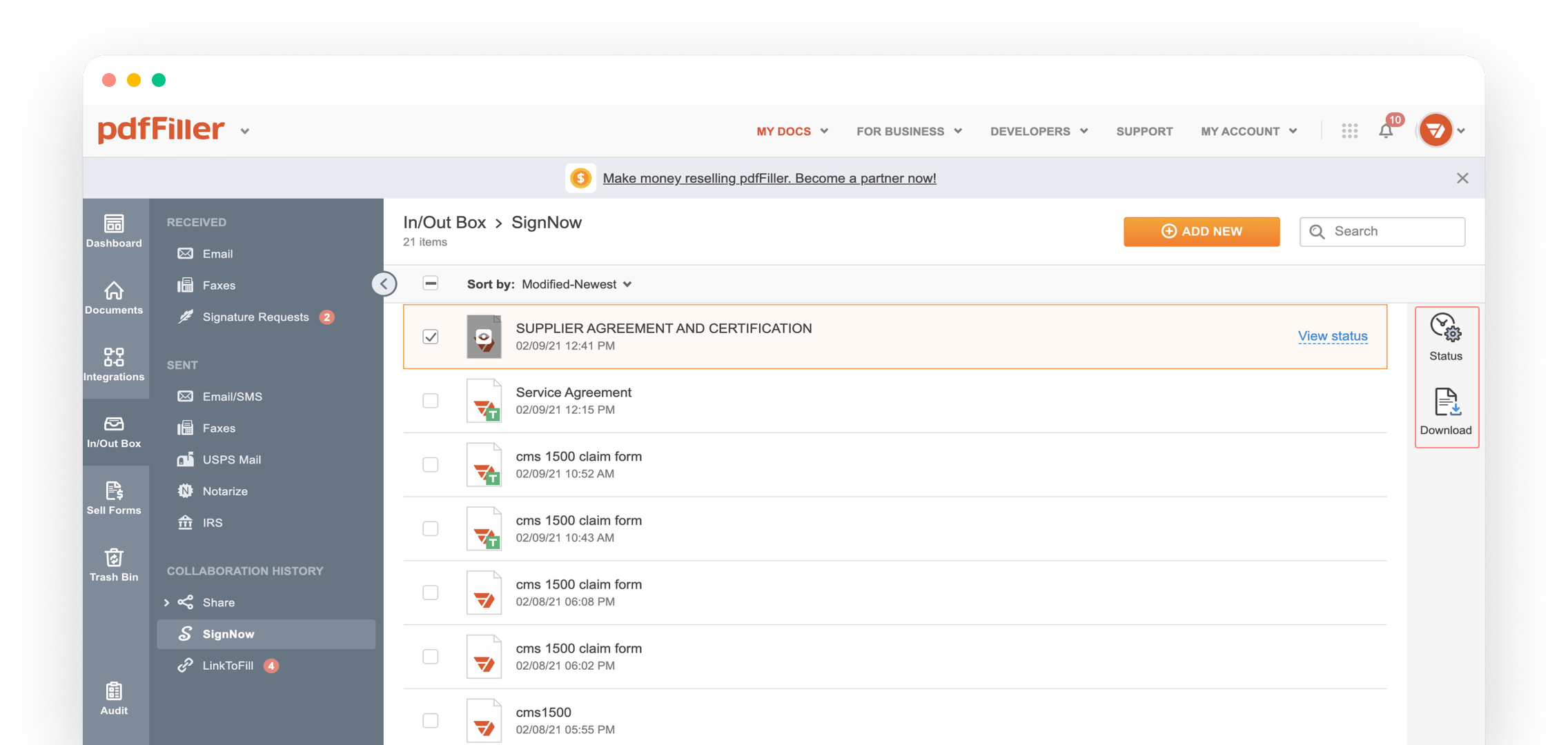 Legal supplier agreements workflow | pdfFiller