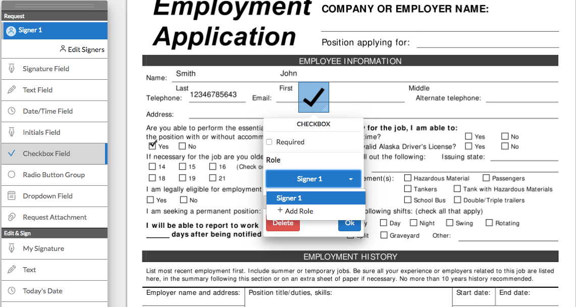 Add a check box to a document | pdfFiller