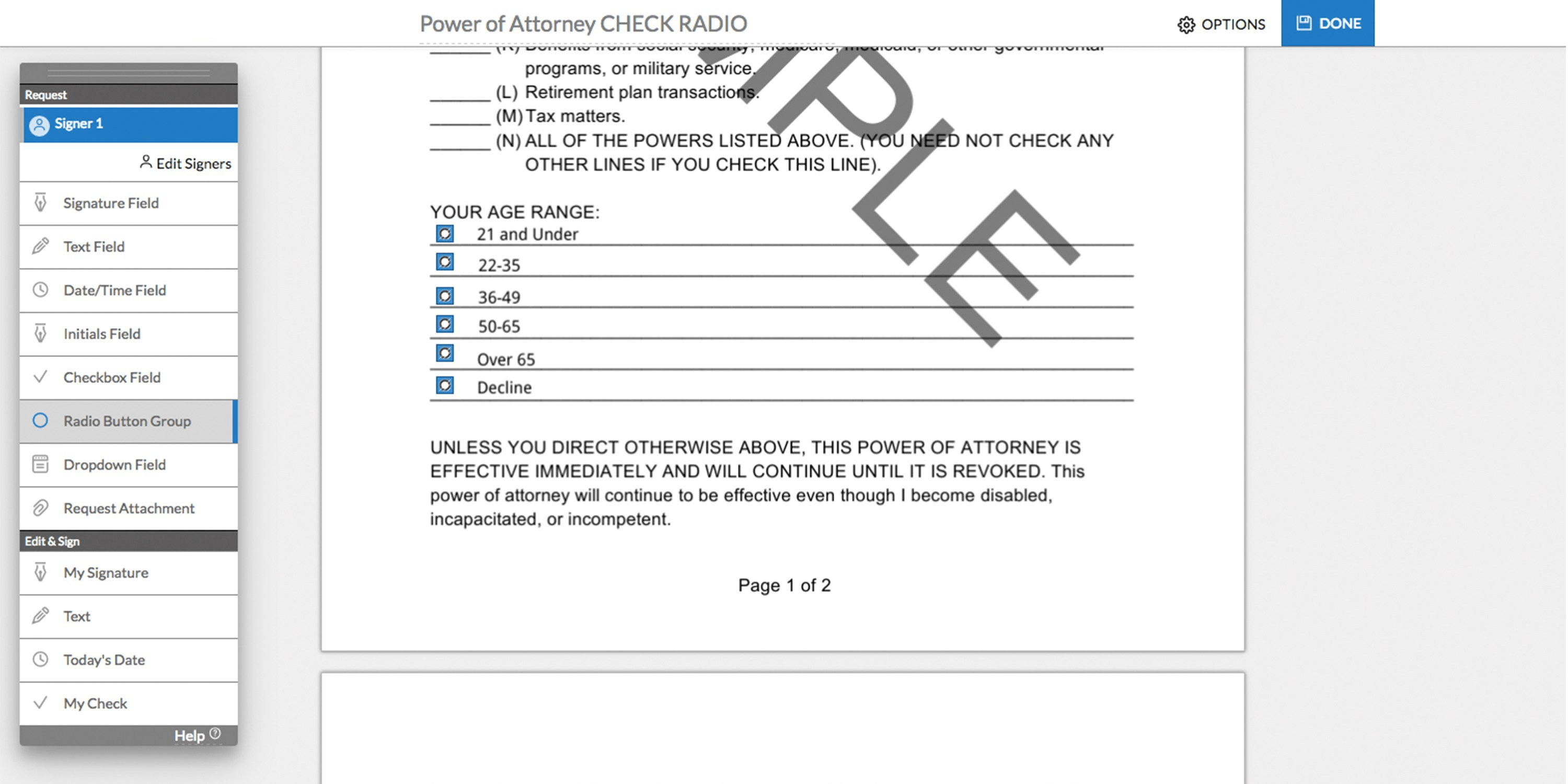 Add radio buttons to your document | pdfFiller Add radio buttons to your document | pdfFiller
