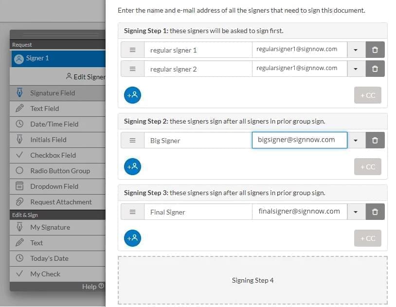 Add signers in editor and assign their roles | pdfFiller