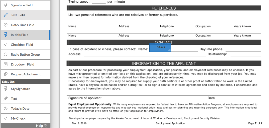 Add initials to your document | pdfFiller
